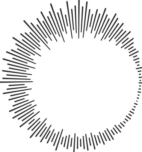 Circle Sound Wave Audio Music Equalizer Round Circular Icon Spectrum Radial Pattern And