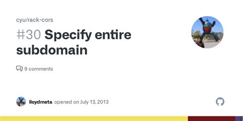 Specify Entire Subdomain · Issue 30 · Cyurack Cors · Github