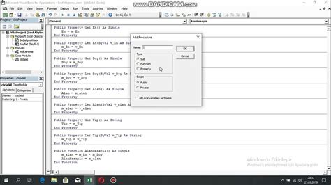 Excel Vba Class örneği Bölüm 3 Youtube