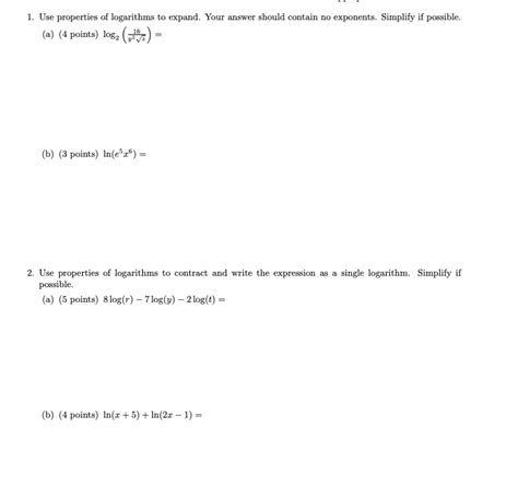 Answered 1 Use Properties Of Logarithms To Bartleby