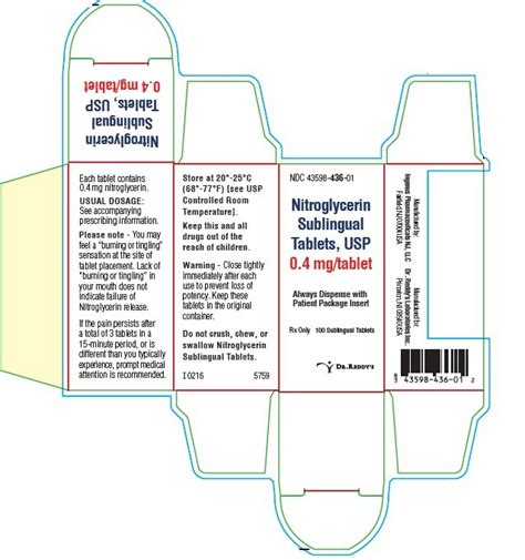 Nitroglycerin Sublingual Tablet Fda Prescribing Information Side Effects And Uses