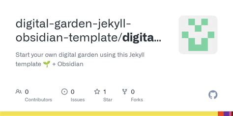 github digital garden jekyll obsidian template digital garden jekyll