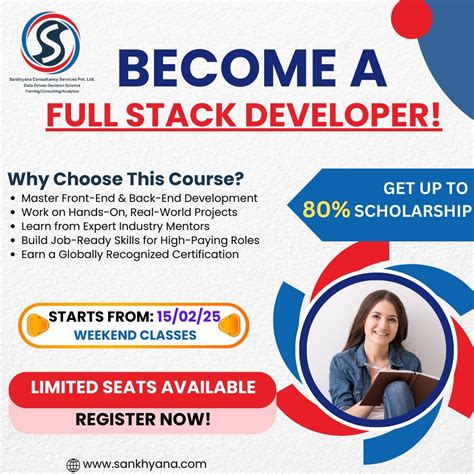 Fullstackdevelopment Techcareer Scholarship Weekendbatch Programming Sankhyana