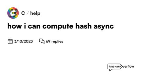 How I Can Compute Hash Async C