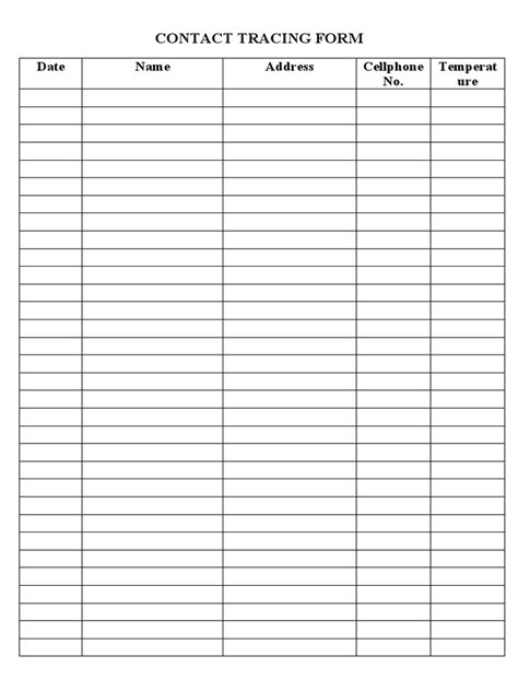 contact tracing form pdf