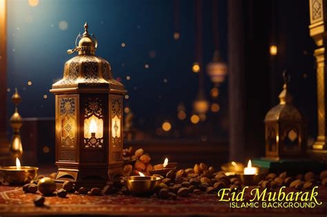 이드 무바라크 이슬람 배경 Psd 프리미엄 Psd 파일