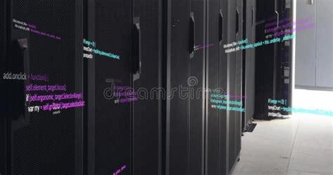 image of multicolored computer programming language over data server