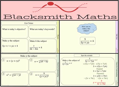Changing The Subject Of More Complex Equations Includes Factorising Lesson Teaching Resources