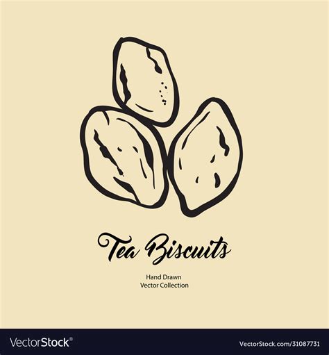 Pie Isolated Hand Drawn Line Royalty Free Vector Image