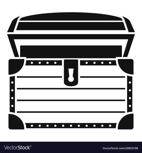 Treasure Chest Icon Simple Style Royalty Free Vector Image
