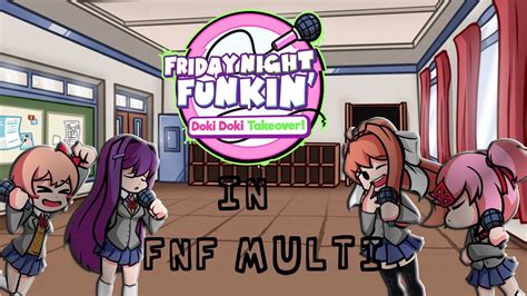 Doki Doki Takeover In Fnf Multi Mod Showcase Youtube