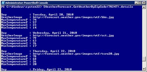 Weather Webservice In Powershell Tom Resings Collaboration Blog