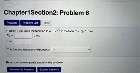Solved 1 Point If You Write The Function P10e−3t In The