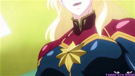 Nut Punch Future Avengers Captain Marvel Ballbusting 2 Nutshots Anime Kick In The Nuts