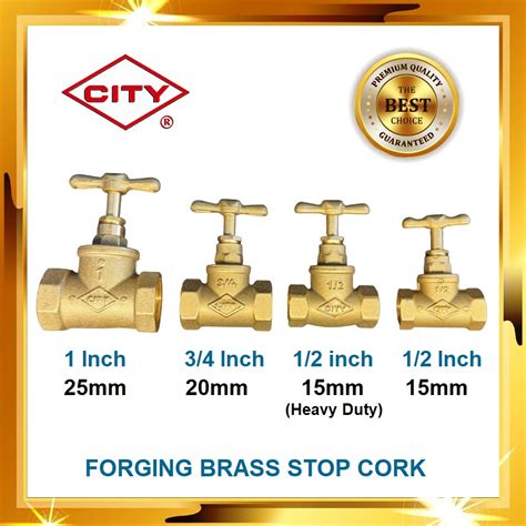 City 12 34 1 Forging Brass Stop Cock City Stop Cork Shopee