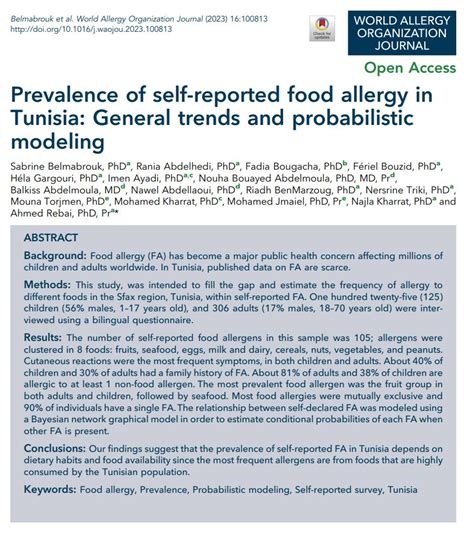 Ahmed Rebai On Linkedin A Paper Worth To Mention Since It Took One Year Of Field Survey And