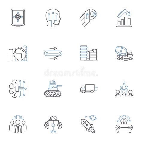 Exporting Line Icons Collection Globalization Internationalization Trade Logistics Tariffs