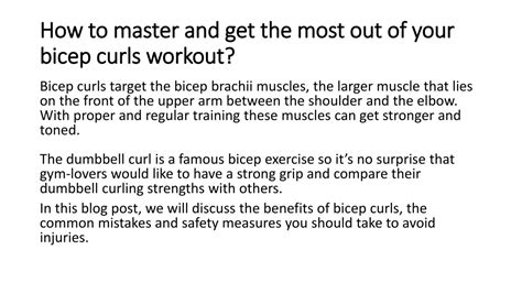 PPT How To Do Bicep Curls Properly PowerPoint Presentation Free