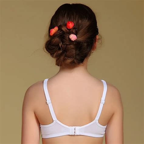 Хлопковое мягкое нижнее белье для девочек подростков бюстгальтеры спортивный бюстгальтер для