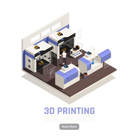 3d Printing Isometric Illustration Stock Vector Illustration Of Create Development 188952797