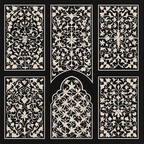 Premium Vector Ornate Floral And Scroll Patterns In Palace Rooms