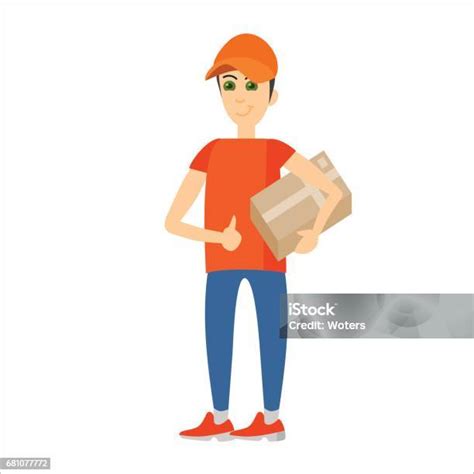 배달 택배 사람 상자 흰색 배경에 고립의 벡터 일러스트 레이 션 개체 그룹에 대한 스톡 벡터 아트 및 기타 이미지 개체 그룹 교통 관련 직업 기계공 Istock