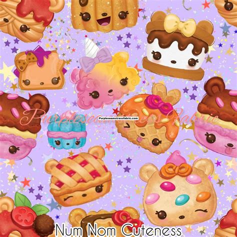Num Nom Cuteness Fabric Purpleseamstress Fabric