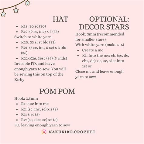 Free Pattern Tiny Sleepy Kirby On A Star