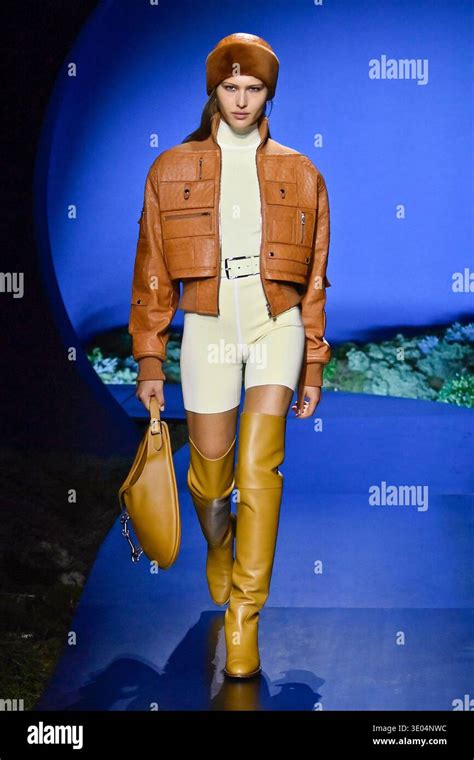 A Model Is Seen On The Catwalk At The Hermes Fashion Show During Paris