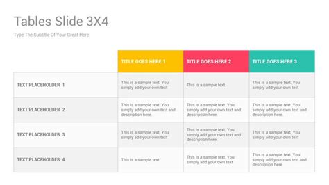 Tables PowerPoint Presentation Template Is A Modern Template That You