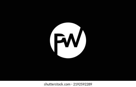 Pw Letter Logo Design Icon Vector Stock Vector Royalty Free 2192592289 Shutterstock