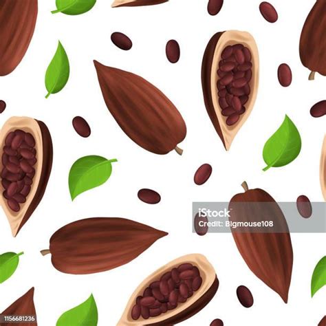 현실적인 상세한 3d 드라이 코코아 포드 원활한 패턴 배경 벡터 3차원 형태에 대한 스톡 벡터 아트 및 기타 이미지 3차원 형태 갈색 개념 Istock