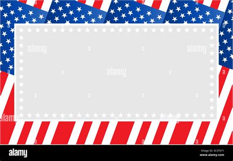 Grey Frame On The Background Of American Flags Vector Design Blank