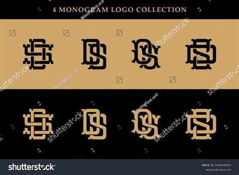 Monogram Collection Letter Ds Sd Interlock Stock Vector Royalty Free 2266058583 Shutterstock