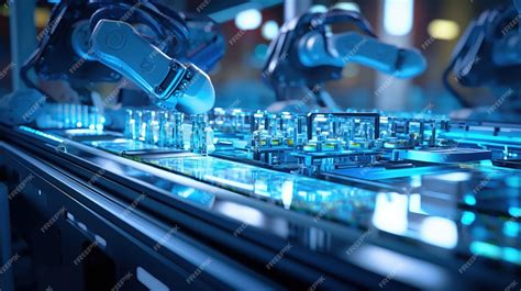 Free Ai Image Hightech Robot Arms In An Automated Manufacturing Plant