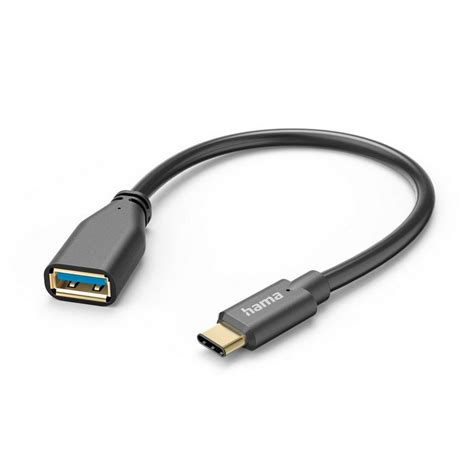 Hama Usb Adapterkabel Otg Usb C Stecker Usb A Buchse 15 Cm Schwarz