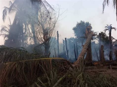 အင်အား ၁၀၀ ကျော်စစ်ကြောင်း ကသာ၊ န န့်စမ်းကျေးရွာကို မီးတင်ရှို့နေ သံလွင်ခက်