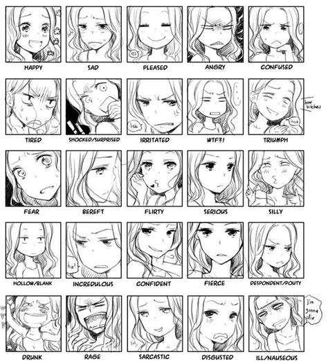 Emontions Manga Desenho Expressões Desenho De Rosto Tutoriais De