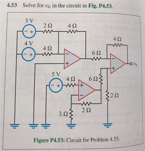 solved 4 53 solve for vo in the circuit in fig p4 53 3 v