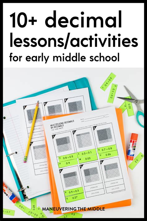 10 Decimal Activities And Lessons Maneuvering The Middle
