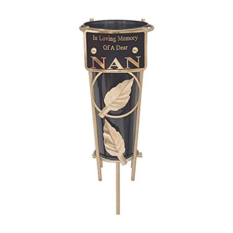 Grave Vases With Spike Grave Ornaments Memorial Plaquesblack Vases