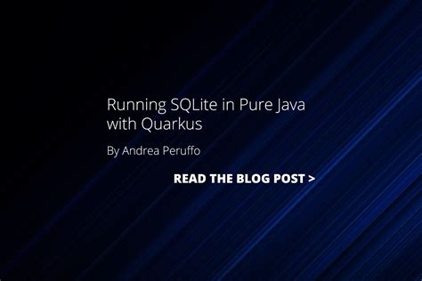 learn about the quarkus jdbc sqlite4j extension to get the power and