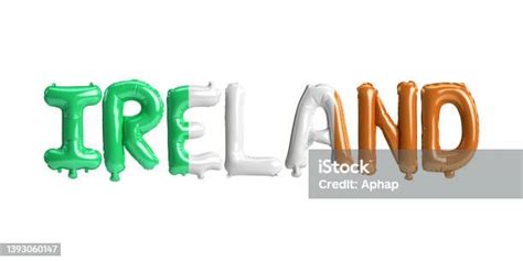 흰색에 고립 된 깃발 색상이있는 아일랜드 문자 풍선의 3d 그림 0명에 대한 스톡 사진 및 기타 이미지 0명 3차원 형태 개념 Istock