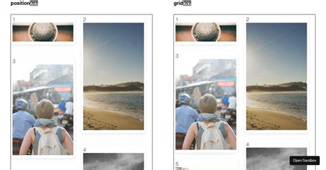 Waterfall Grid Codesandbox
