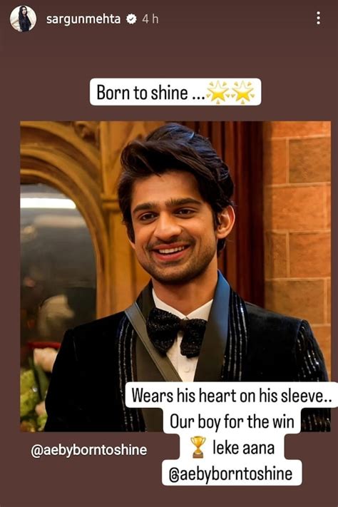 Bigg Boss 17 Sargun Mehta Sees Udaariyaan Actor Abhishek Kumar As Winner Of Salman Khans Show