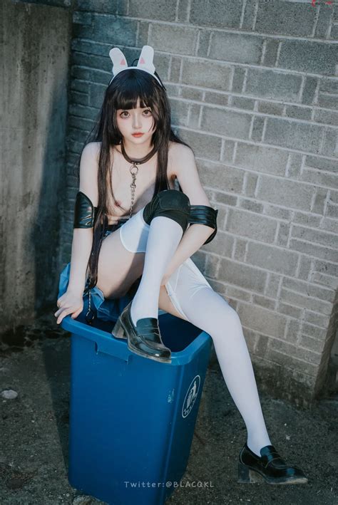 Blacqkl 白莉爱吃巧克力 Cosplay Kasumizawa Miyu Blue Archive 89 Photos