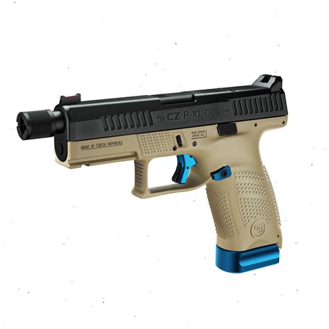 Cz P 10c Or Sr Bravo Blue Fde Cal 9mm 15 Rds 122 Mm Bbl Polymer