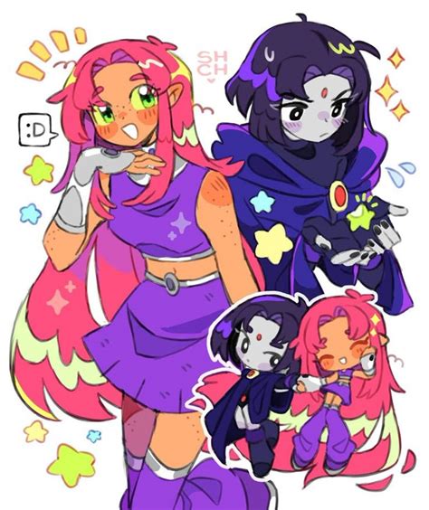 Pin By Ayjay On Art Style Teen Titans Fanart Teen Titans Drawings Starfire And Raven