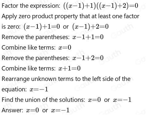 Solved The Solutions Of The Equation X 123x 120 Is Select