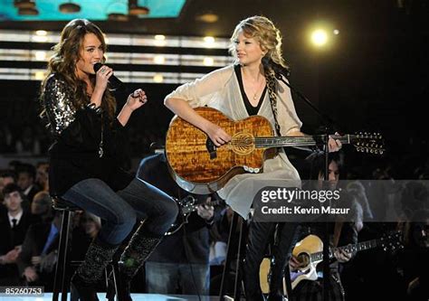 Miley Cyrus Taylor Swift Photos And Premium High Res Pictures Getty